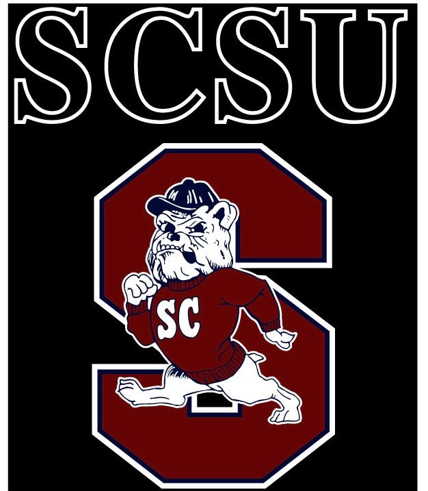SCSU Black & Garnet Bulldog T-Shirt with Lettering & Athletics Logo ...