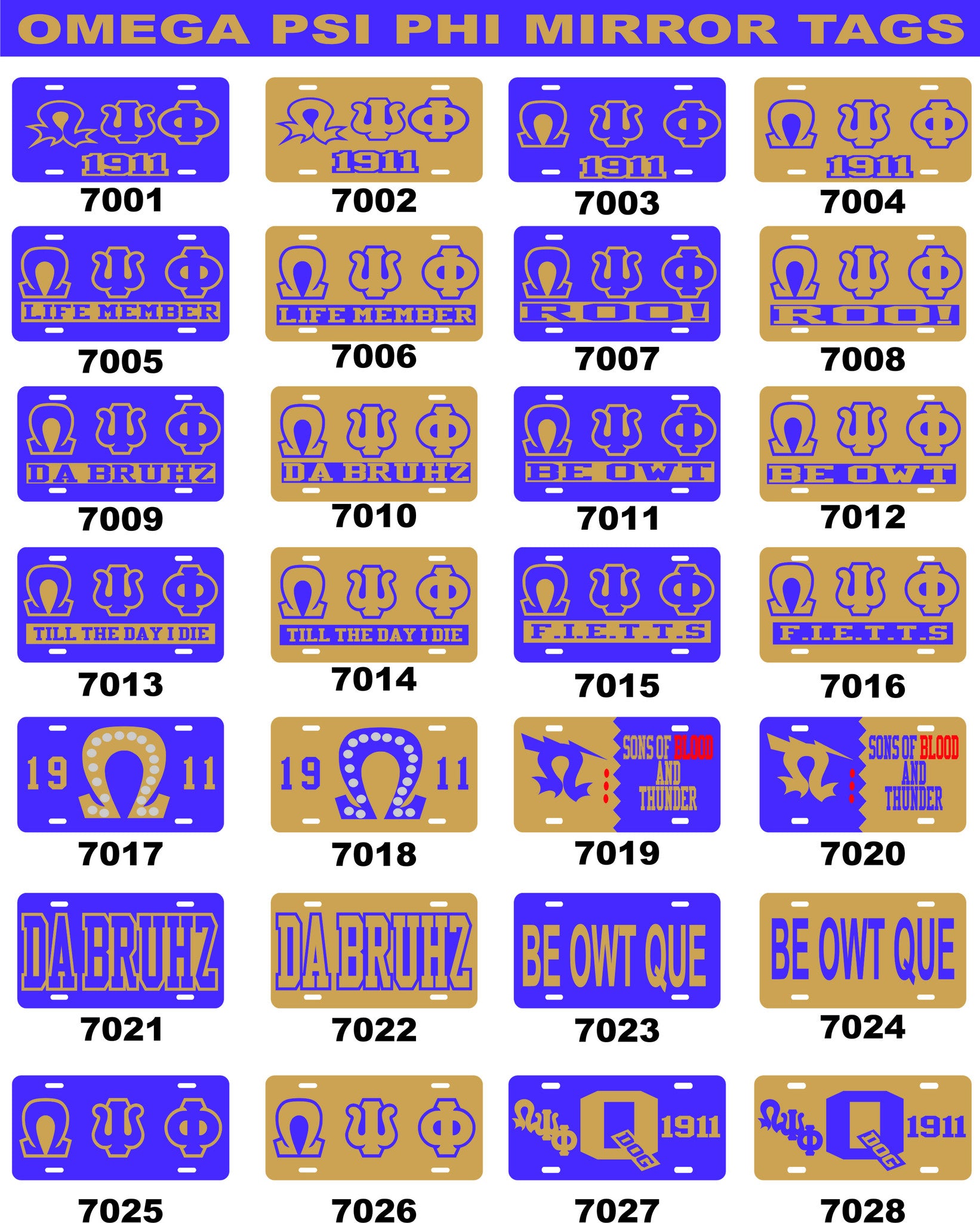 Omega Psi Phi Art Cars Omega Psi Phi Decals | Fraternity Crest